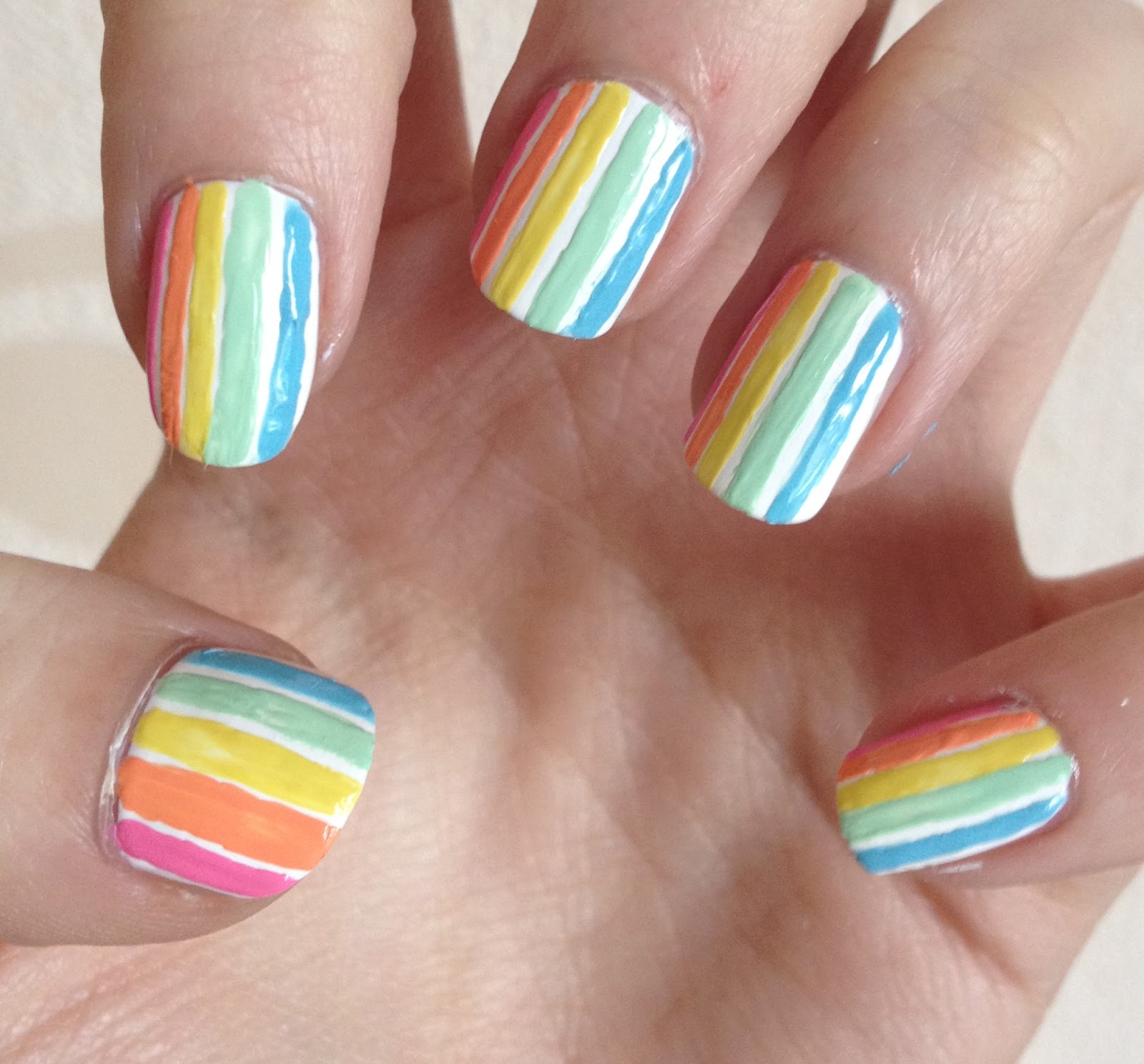 Colorful Print Nail Ideas