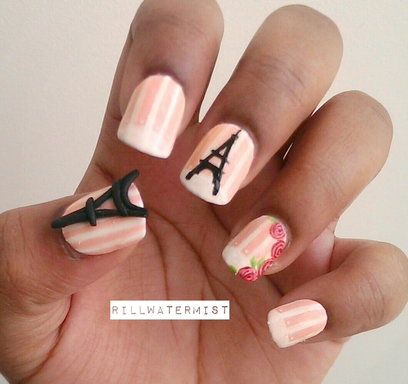 I Love Paris Nail Art Designs