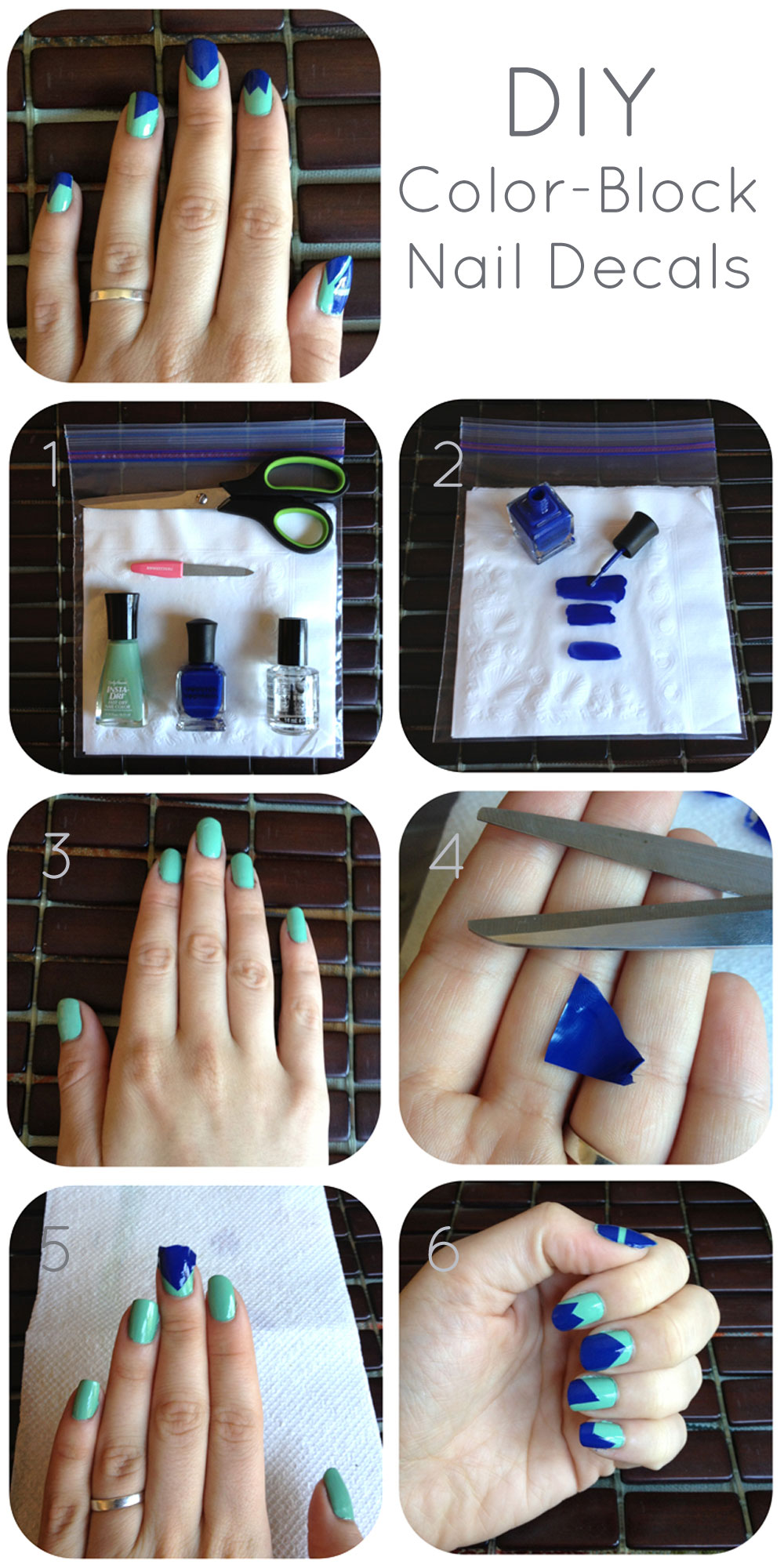 FANTASTIC DIY COLOR BLOCK NAIL DESIGNS